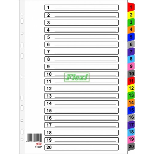 Divider Mylar - 1-20 4120P ifax