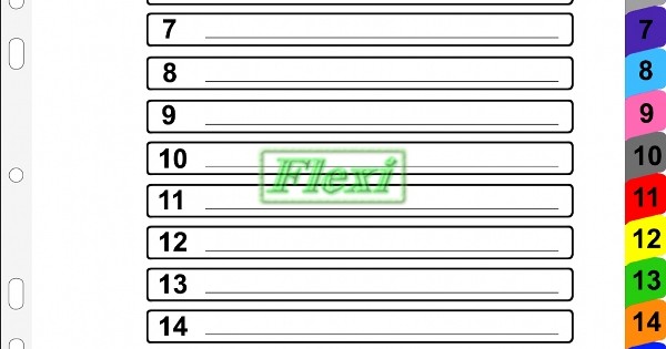 Divider Mylar - 1-20 4120P ifax